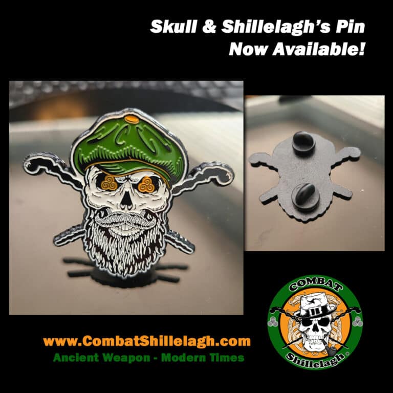 Skull and Shillelagh Pin - Combat Shillelagh