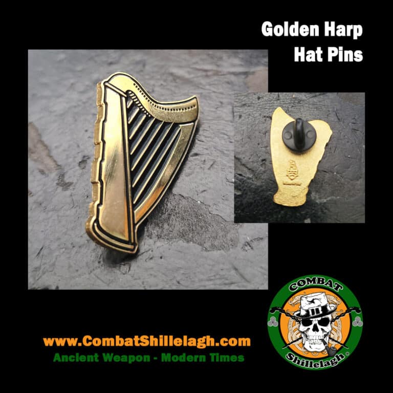 Golden Harp Pin - Combat Shillelagh
