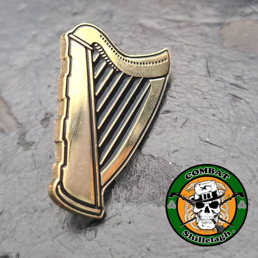 Golden Harp Pin - Combat Shillelagh