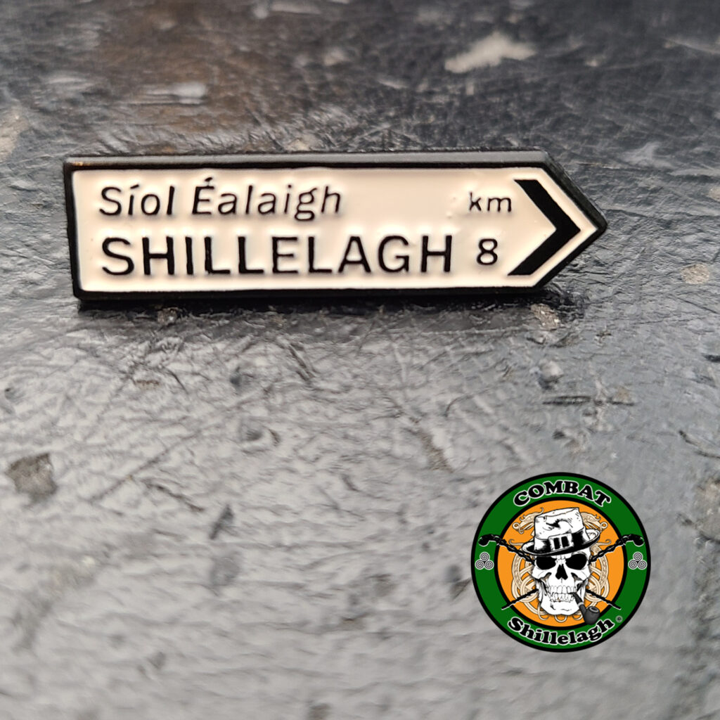 Shillelagh Road Sign Hat Pin - Combat Shillelagh