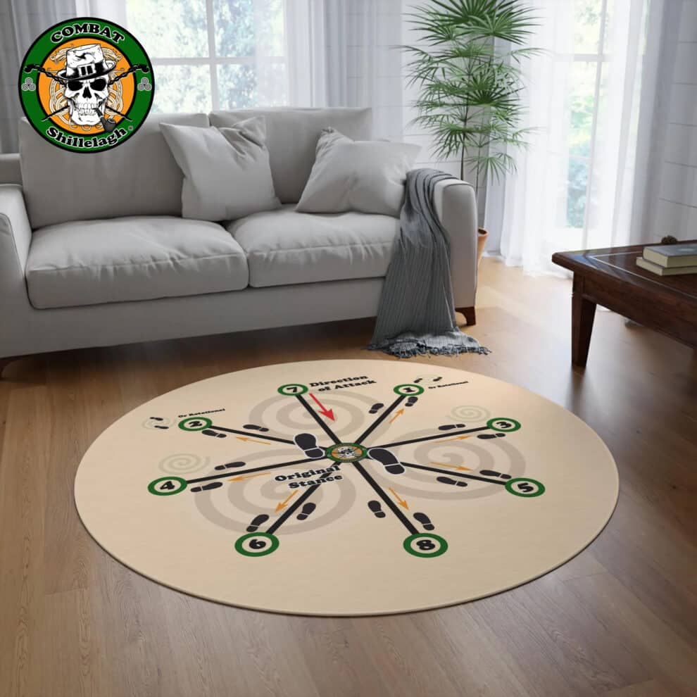 Footwork Diagram Rug - Combat Shillelagh